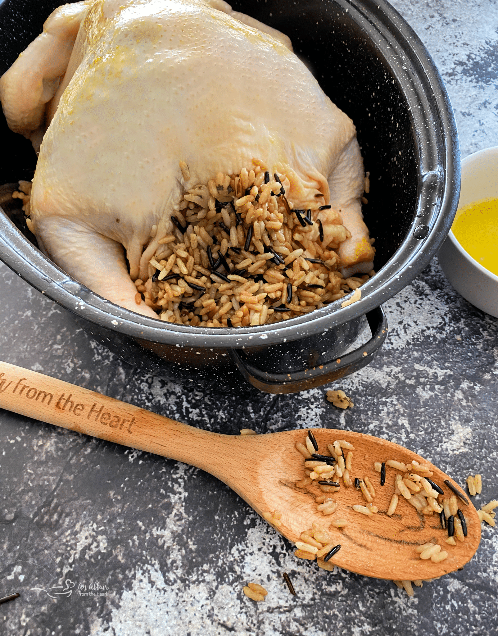 Simple Baked Chicken with Wild Rice Stuffing - Sunday Supper Anytime!