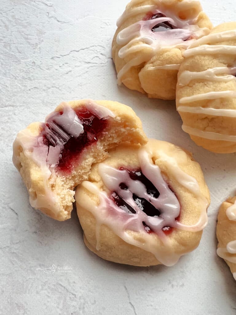 Almond Raspberry Shortbread Thumbprints