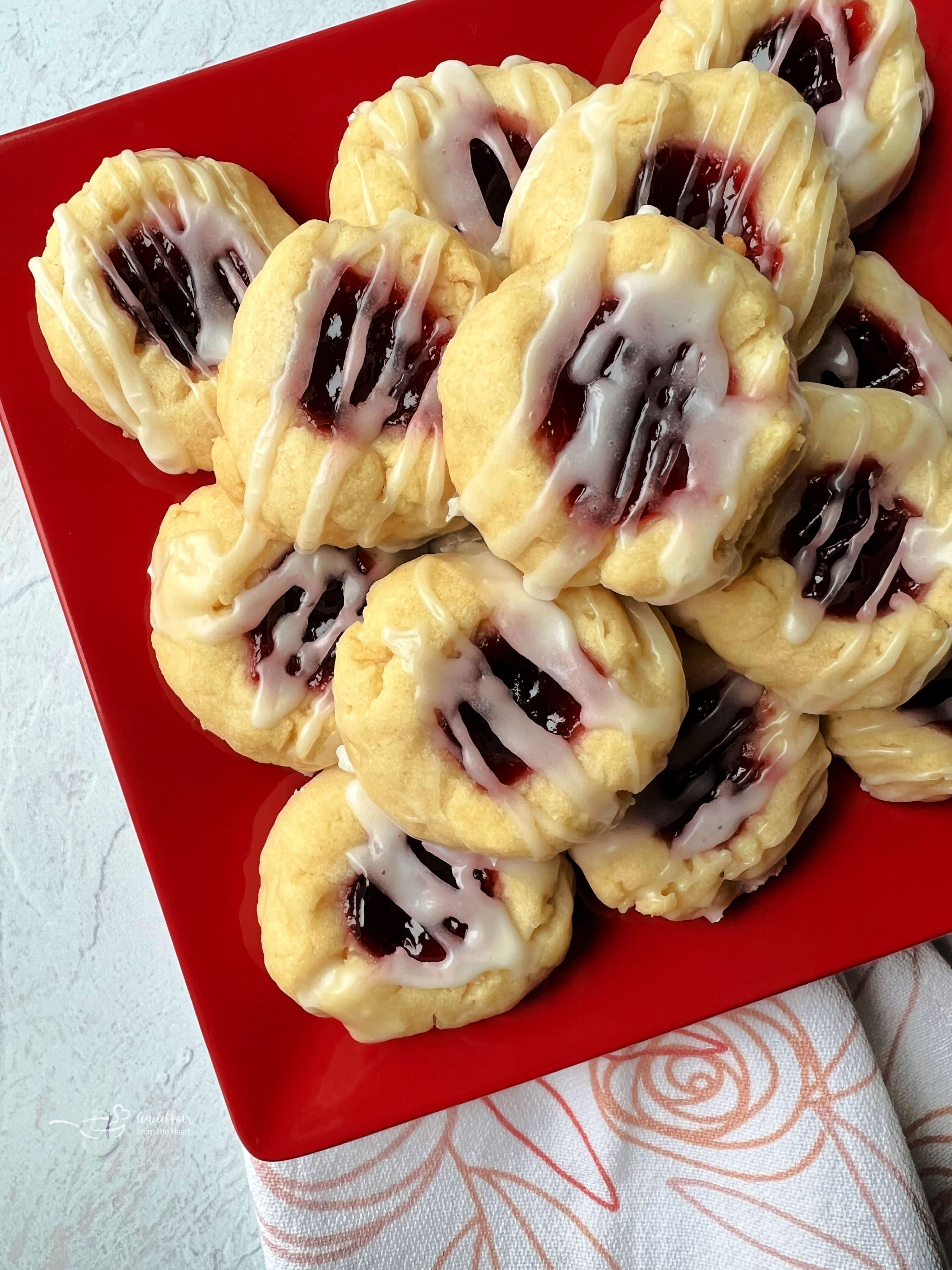 Almond Raspberry Shortbread Thumbprints