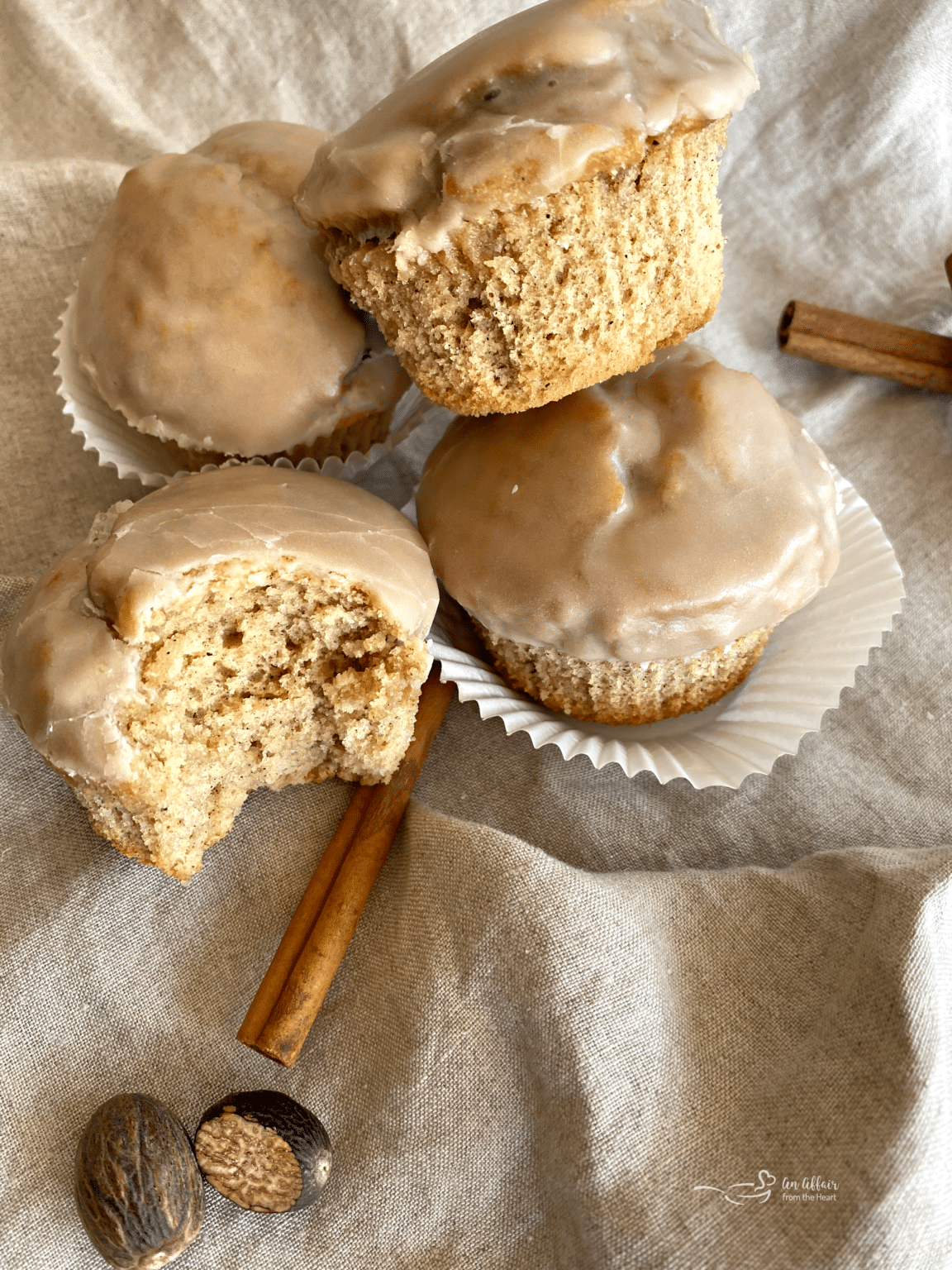 Spiced Glazed Muffins - Soft spiced muffins dunked like a glazed donut