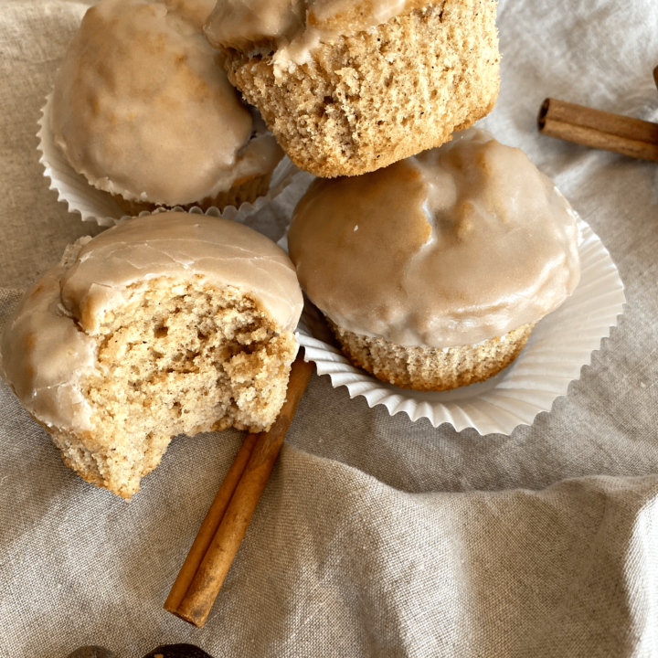 Spiced Glazed Muffins - Soft spiced muffins dunked like a glazed donut