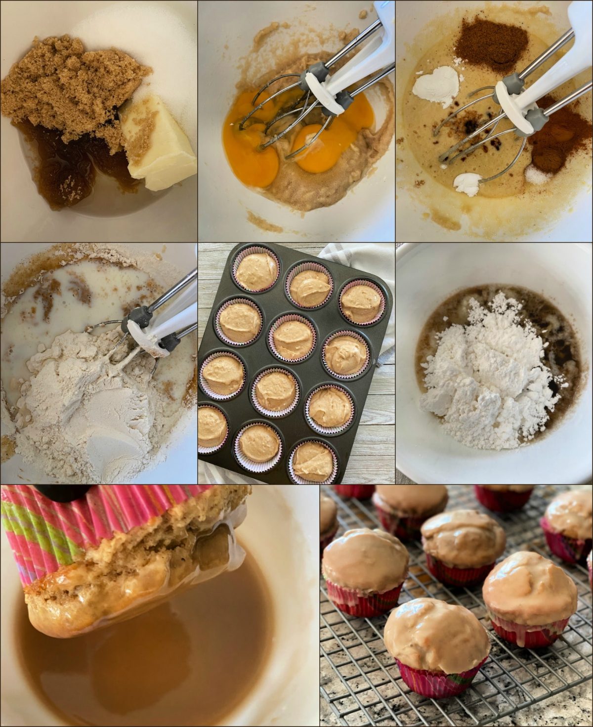 Spiced Glazed Muffins - Soft spiced muffins dunked like a glazed donut