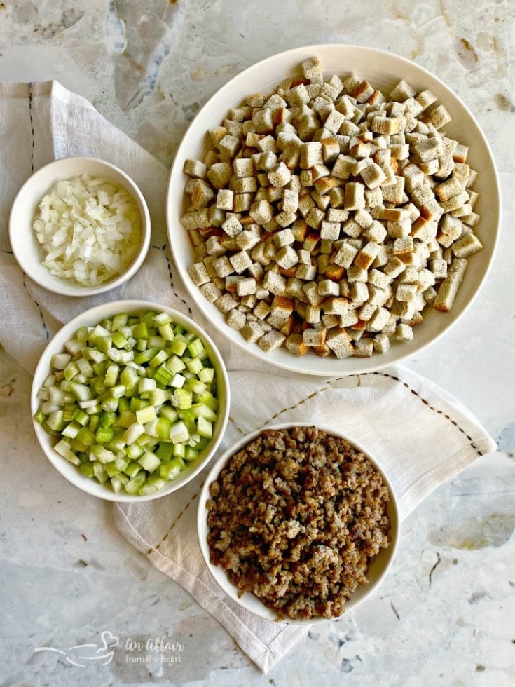 My Mom's Sausage & Sage Dressing - The only Thanksgiving Stuffing