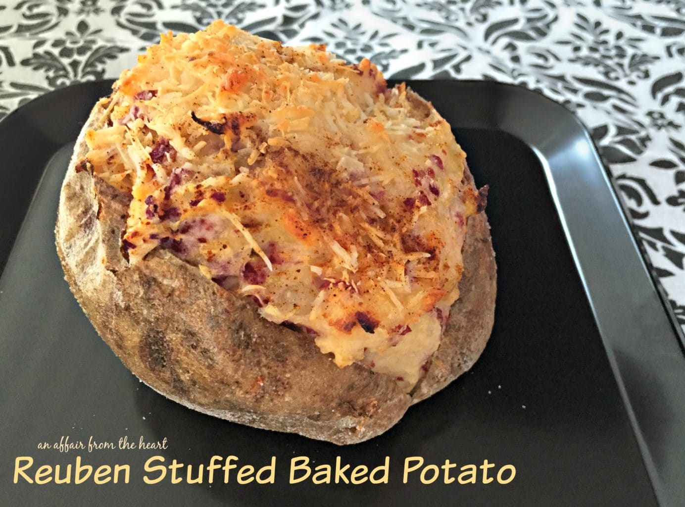 Reuben Stuffed Baked Potatoes are the best of both worlds