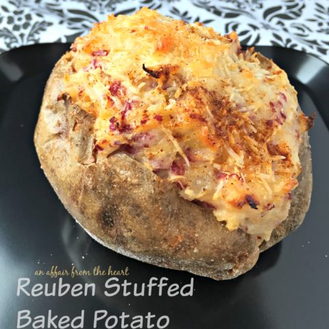 Reuben Stuffed Baked Potatoes are the best of both worlds