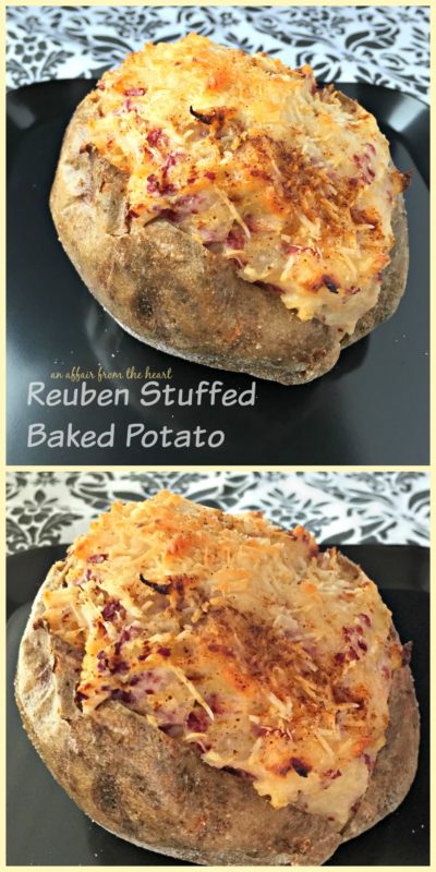 Reuben Stuffed Baked Potatoes are the best of both worlds