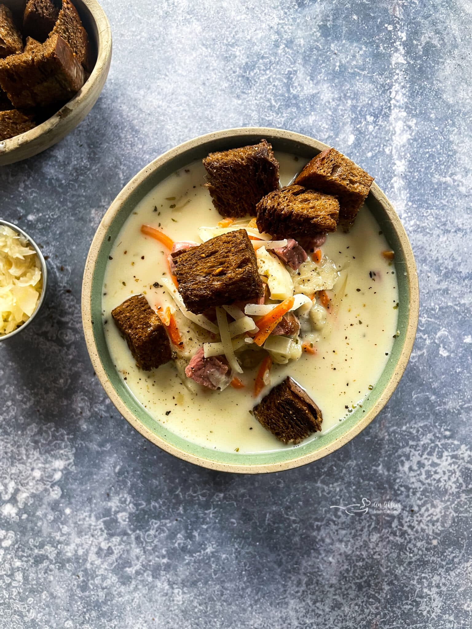 Cream of Reuben Soup (Reuben Flavors in a Warming Soup!)