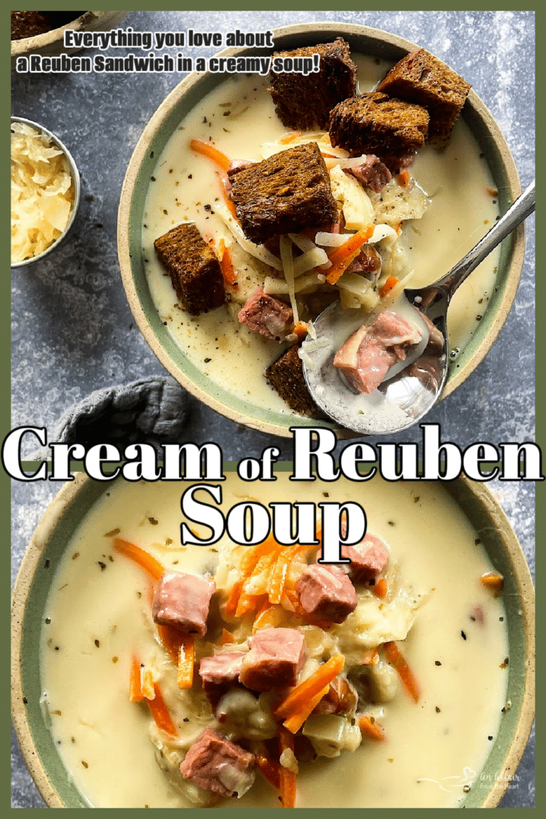 Cream of Reuben Soup (Reuben Flavors in a Warming Soup!)