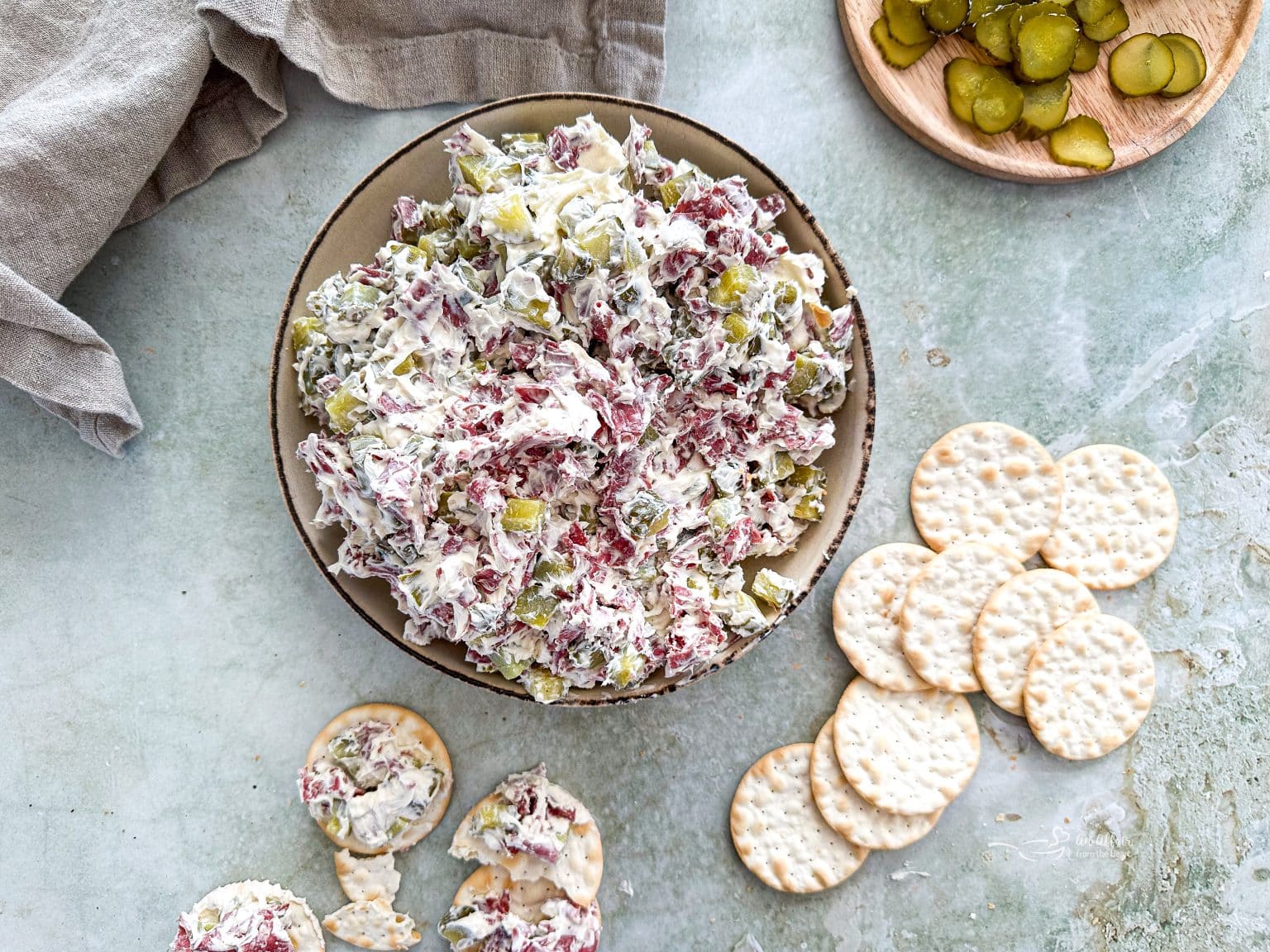 Dill Pickle Dip - Just like those pickle wraps, in an easy dip