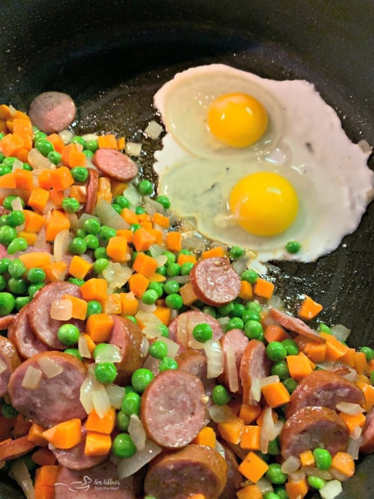 Kielbasa Fried Rice - A flavorful 15 Minute Skillet Meal!