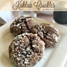 Kahlua Crinkles - Chewy Chocolate Coffee Cookies rolled in Kahlua Sugar