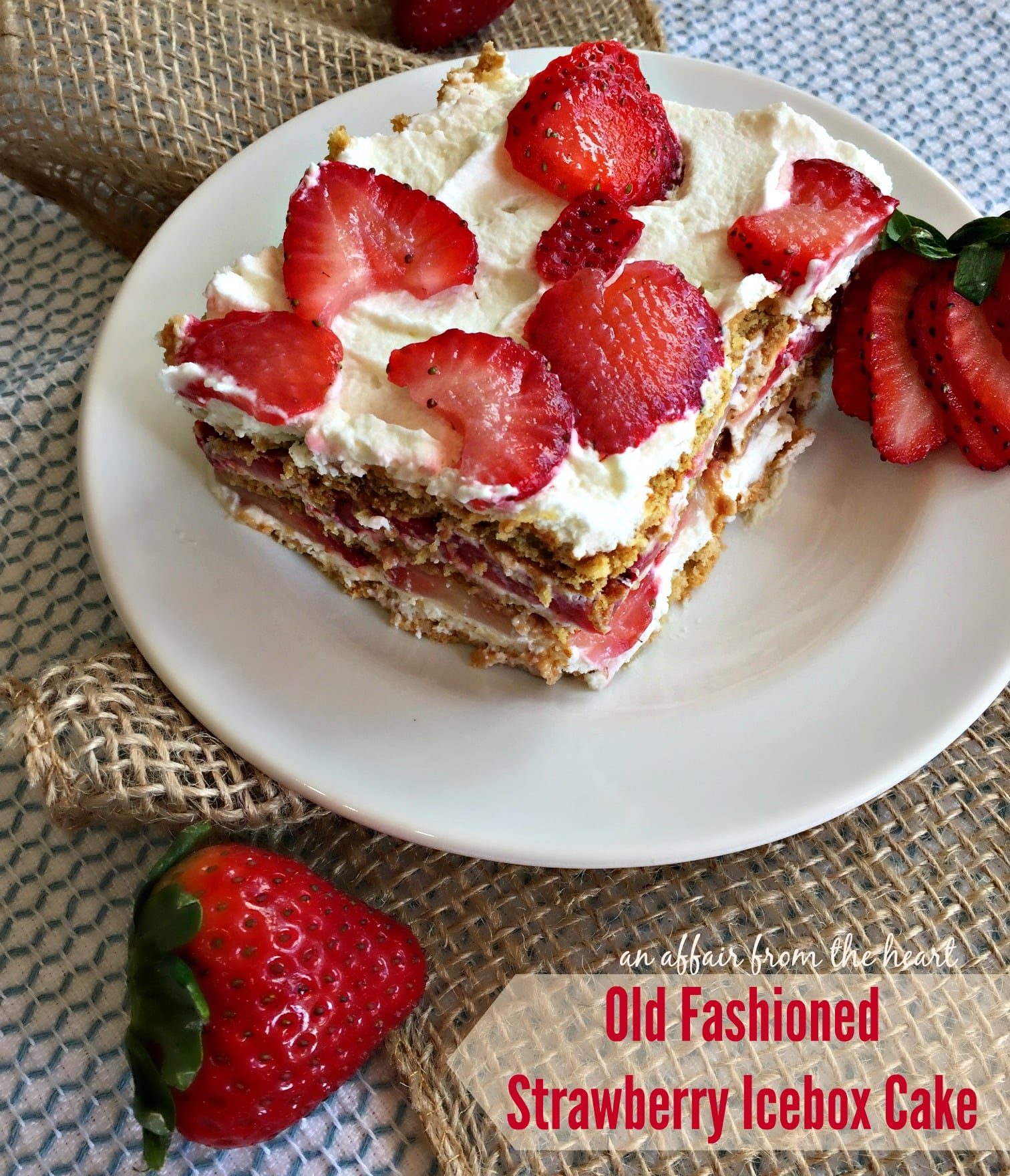 Strawberry Cake - Grandmother's Favorite, with real strawberries inside!