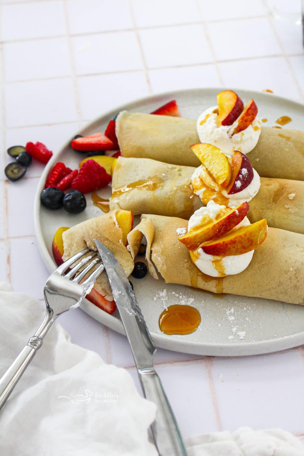 Sweet Crepes with Summer Fruits | An Affair from the Heart
