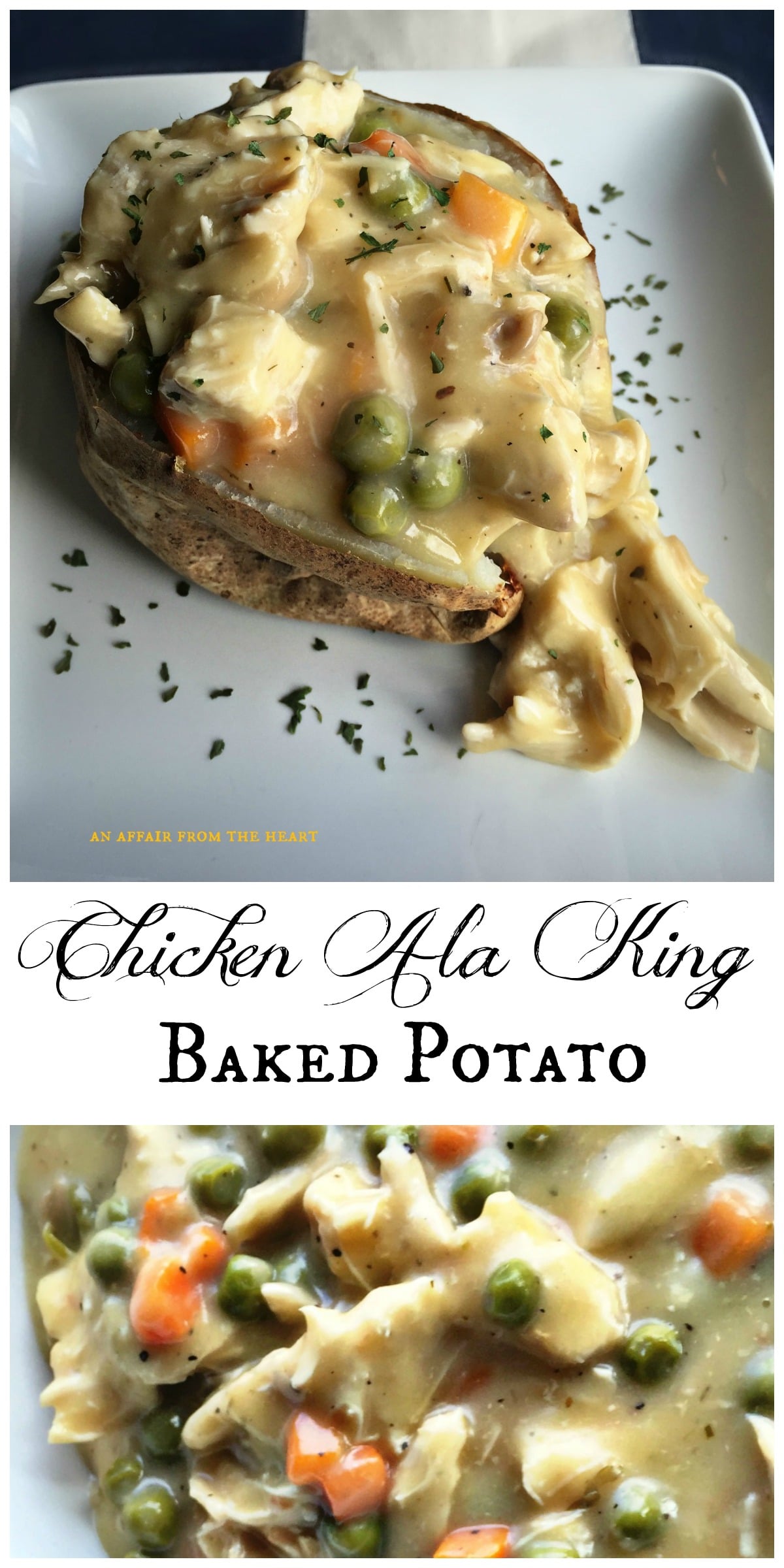 Chicken Ala King Baked Potatoes