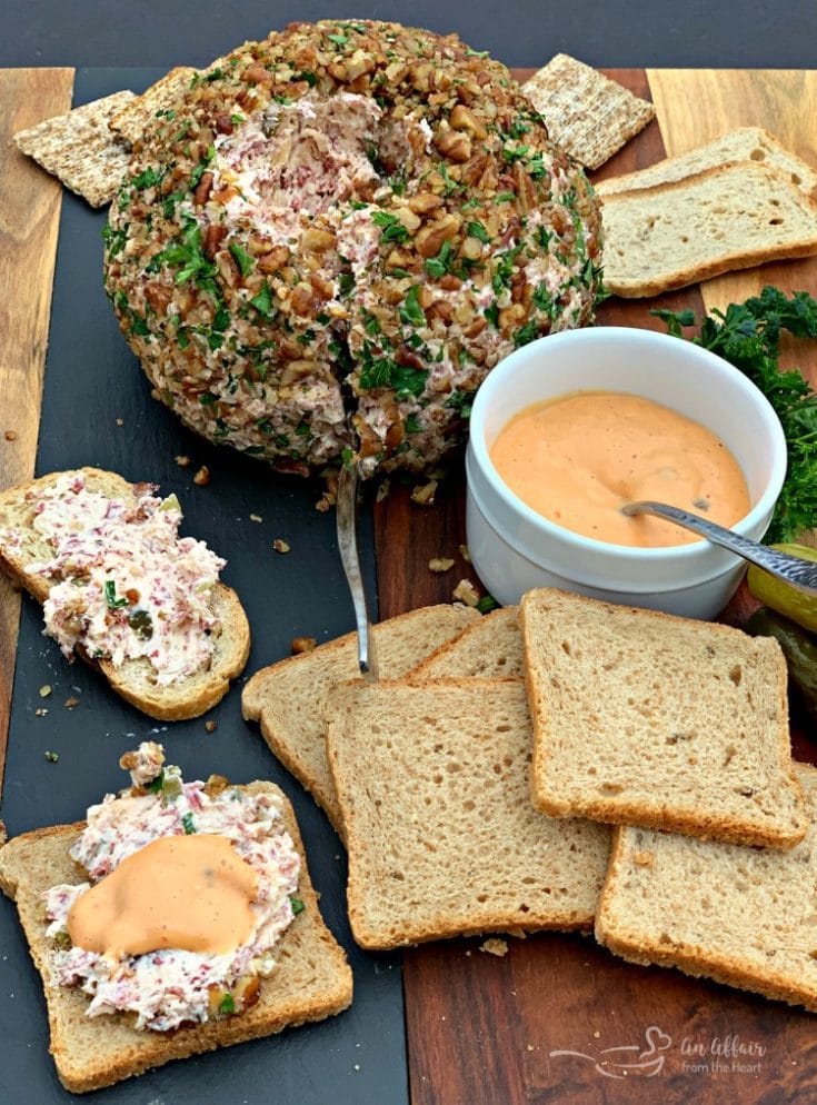 Reuben Cheese Ball - A Reuben Holiday Appeitizer