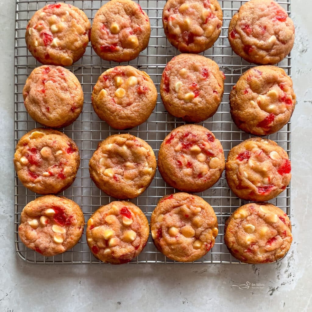 White Chocolate Cherry Cookies - for the holidays or anytime!