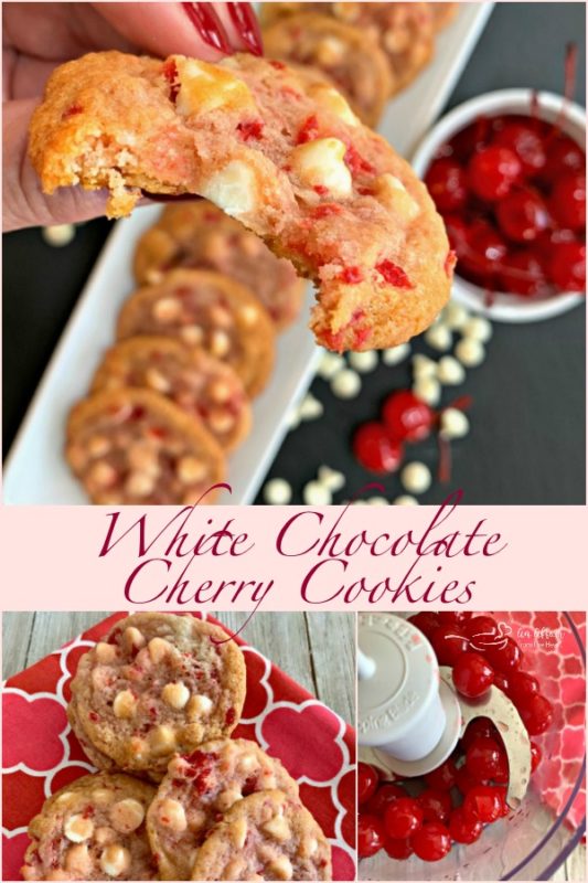 White Chocolate Cherry Cookies - for the holidays or anytime!
