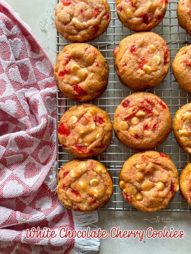 White Chocolate Cherry Cookies - for the holidays or anytime!