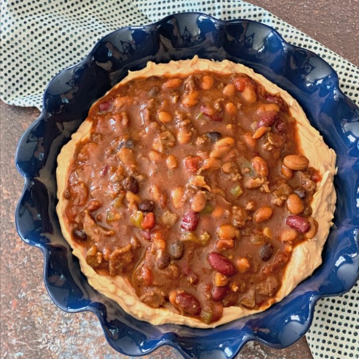 Chili Cheese Bean Dip - Hot Bean Dip with Chili & Cheese
