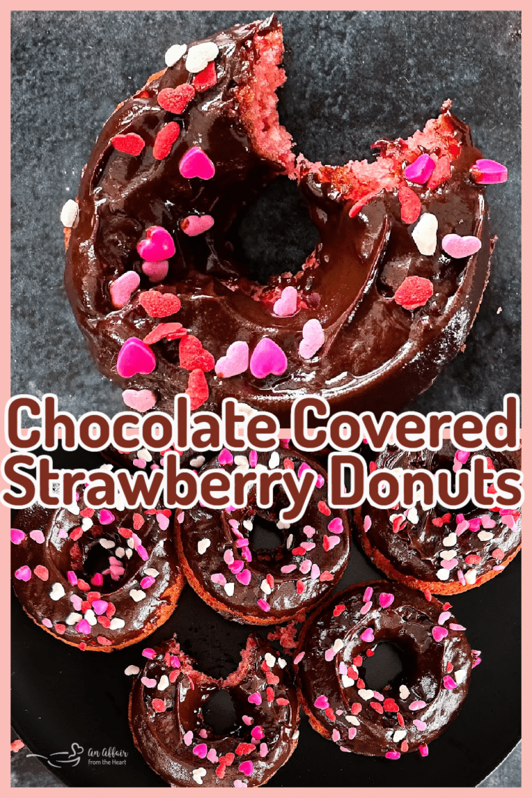 Baked Chocolate Covered Strawberry Donuts (Real Strawberries!)