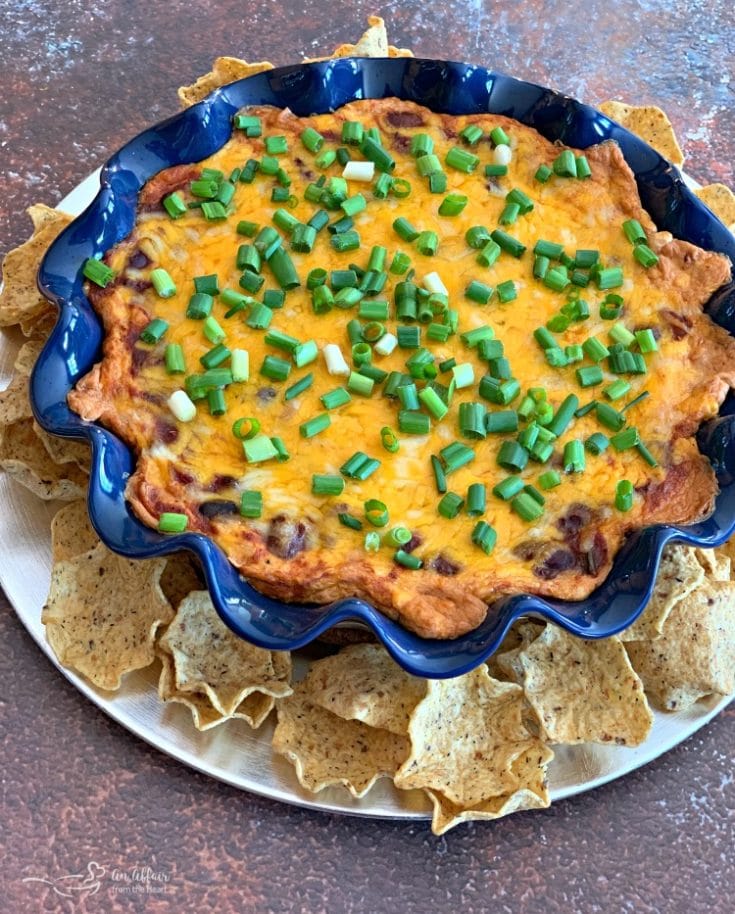 Chili Cheese Bean Dip - Hot Bean Dip with Chili & Cheese