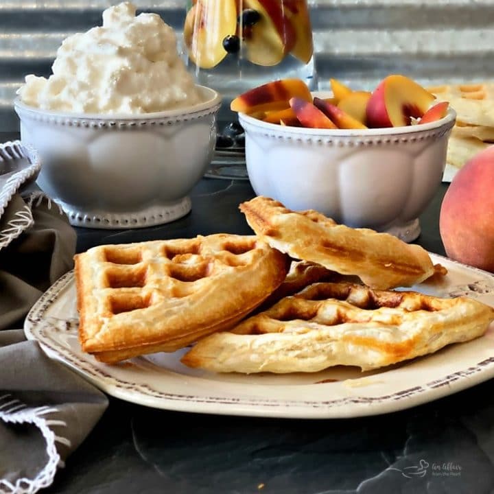 Puffles - Puff Pastry Waffles - light and flaky pastry waffles.