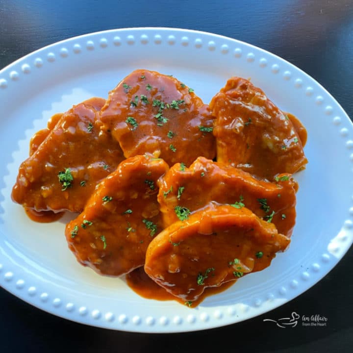 Tender Taco Pork Chops in a Spiced Up Tomato Sauce