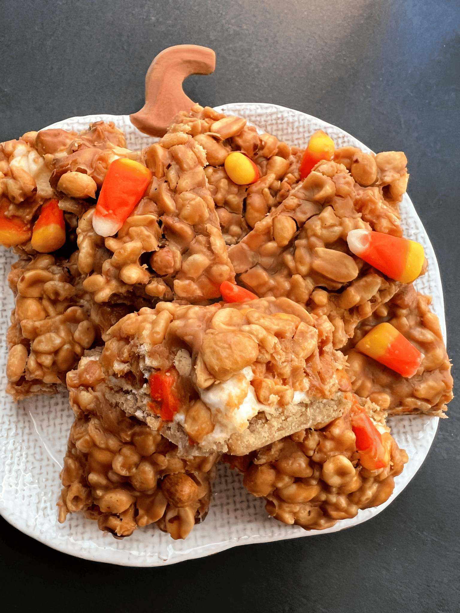 Candy Corn Salted Nut Roll Bars