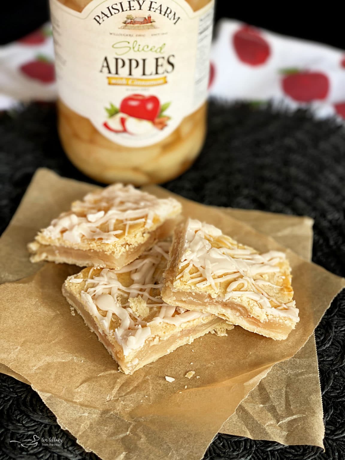 Homemade Apple Bar Recipe made with canned apples
