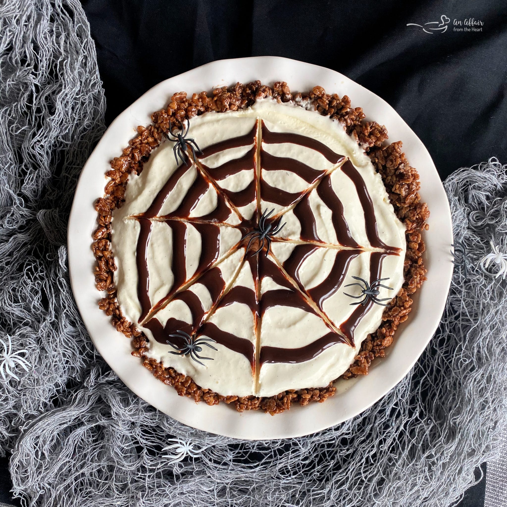 Spooktacular Spider Web Ice Cream Pie - Scary Simple to Make!