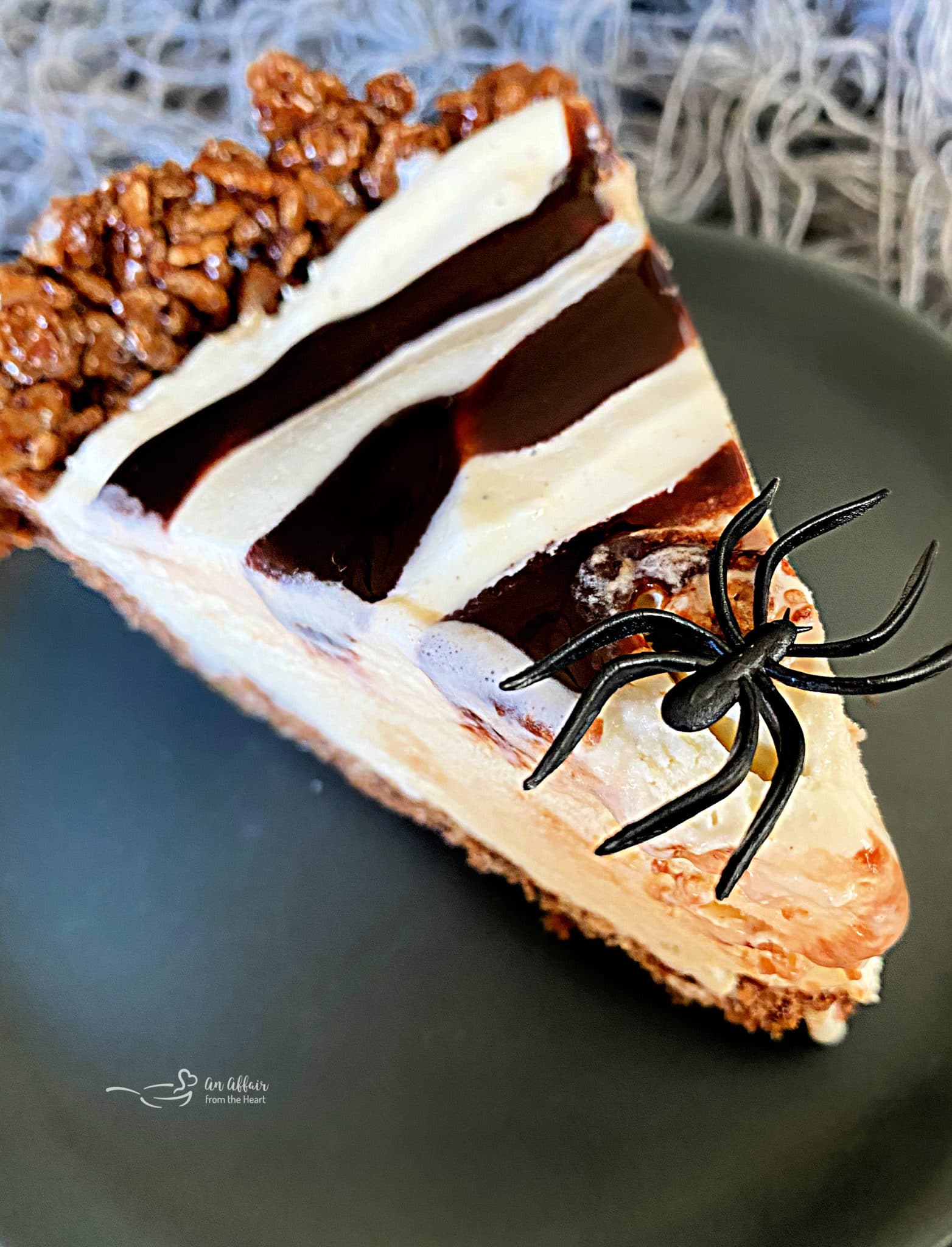 Spooktacular Spider Web Ice Cream Pie - Scary Simple to Make!