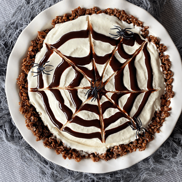 Spooktacular Spider Web Ice Cream Pie - Scary Simple to Make!