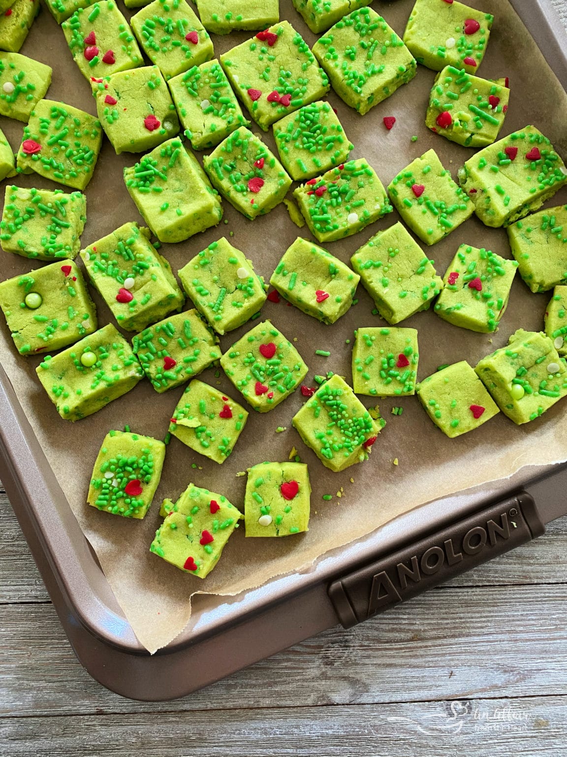 Grinch Shortbread Bites - irresistible melt-in-your-mouth treats!
