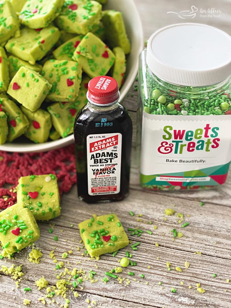 Grinch Shortbread Bites - irresistible melt-in-your-mouth treats!