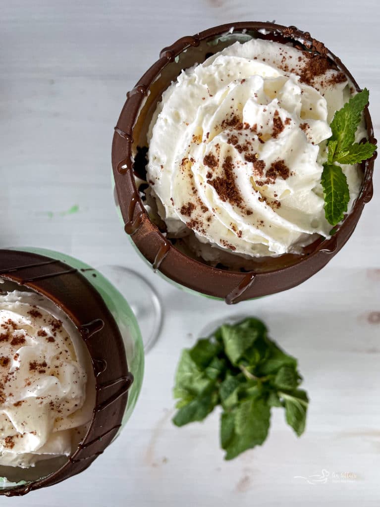 The BEST Grasshopper Cocktail - Boozy Chocolate Mint Ice Cream Drink