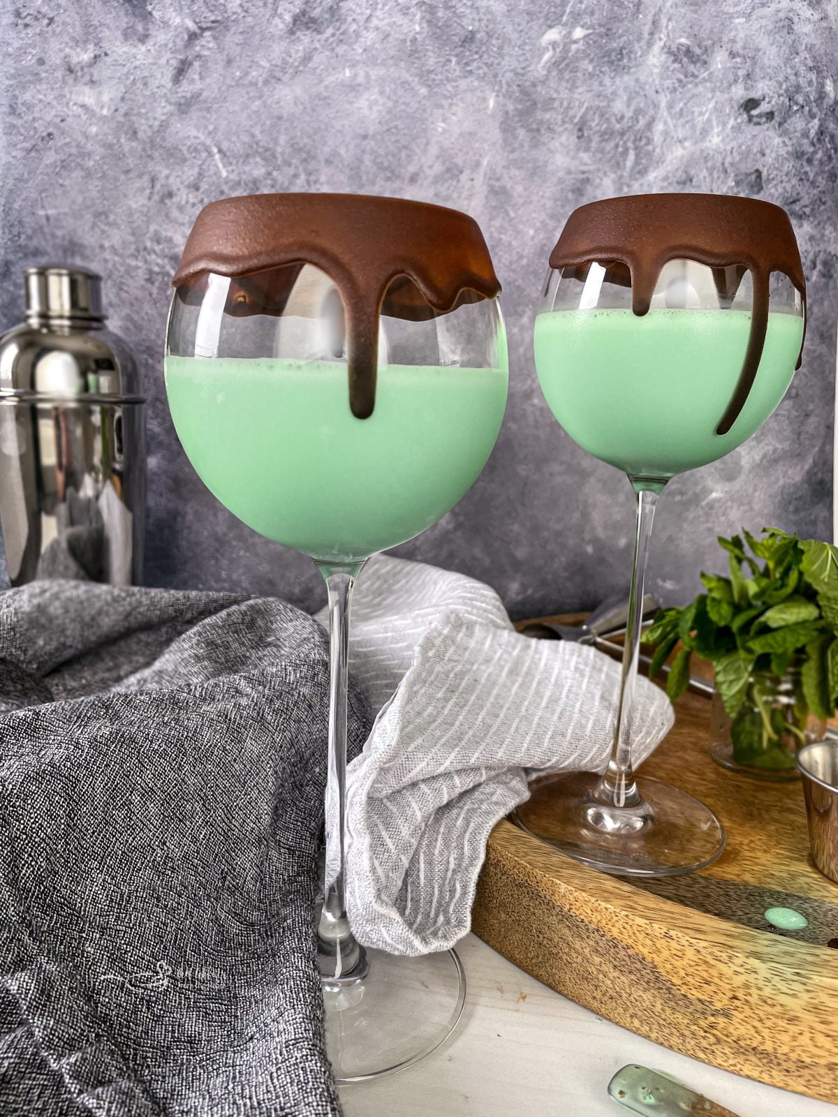 The BEST Grasshopper Cocktail - Boozy Chocolate Mint Ice Cream Drink