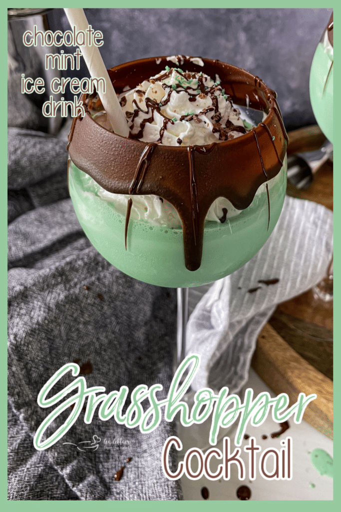 The BEST Grasshopper Cocktail - Boozy Chocolate Mint Ice Cream Drink