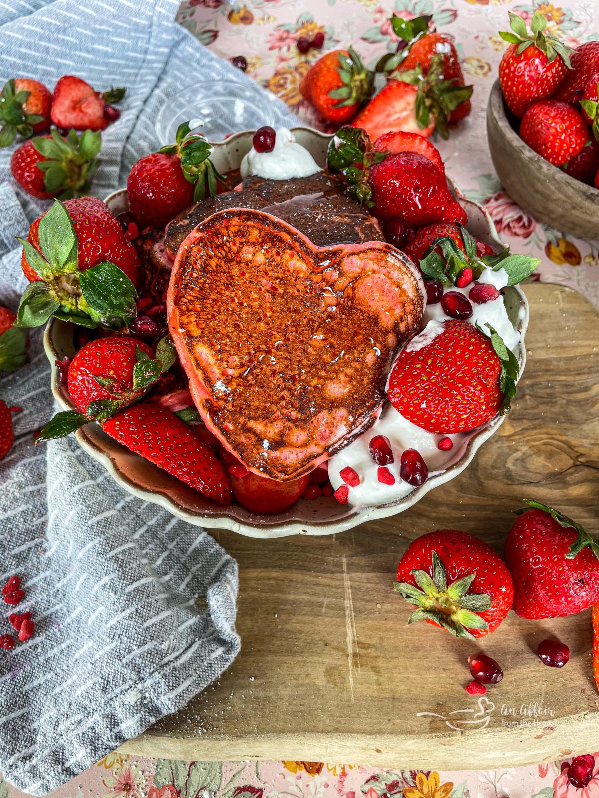 The Best Strawberry Pancakes - Pretty Pink Pancakes made with Jell-O