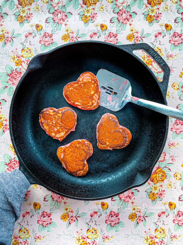 The Best Strawberry Pancakes - Pretty Pink Pancakes made with Jell-O