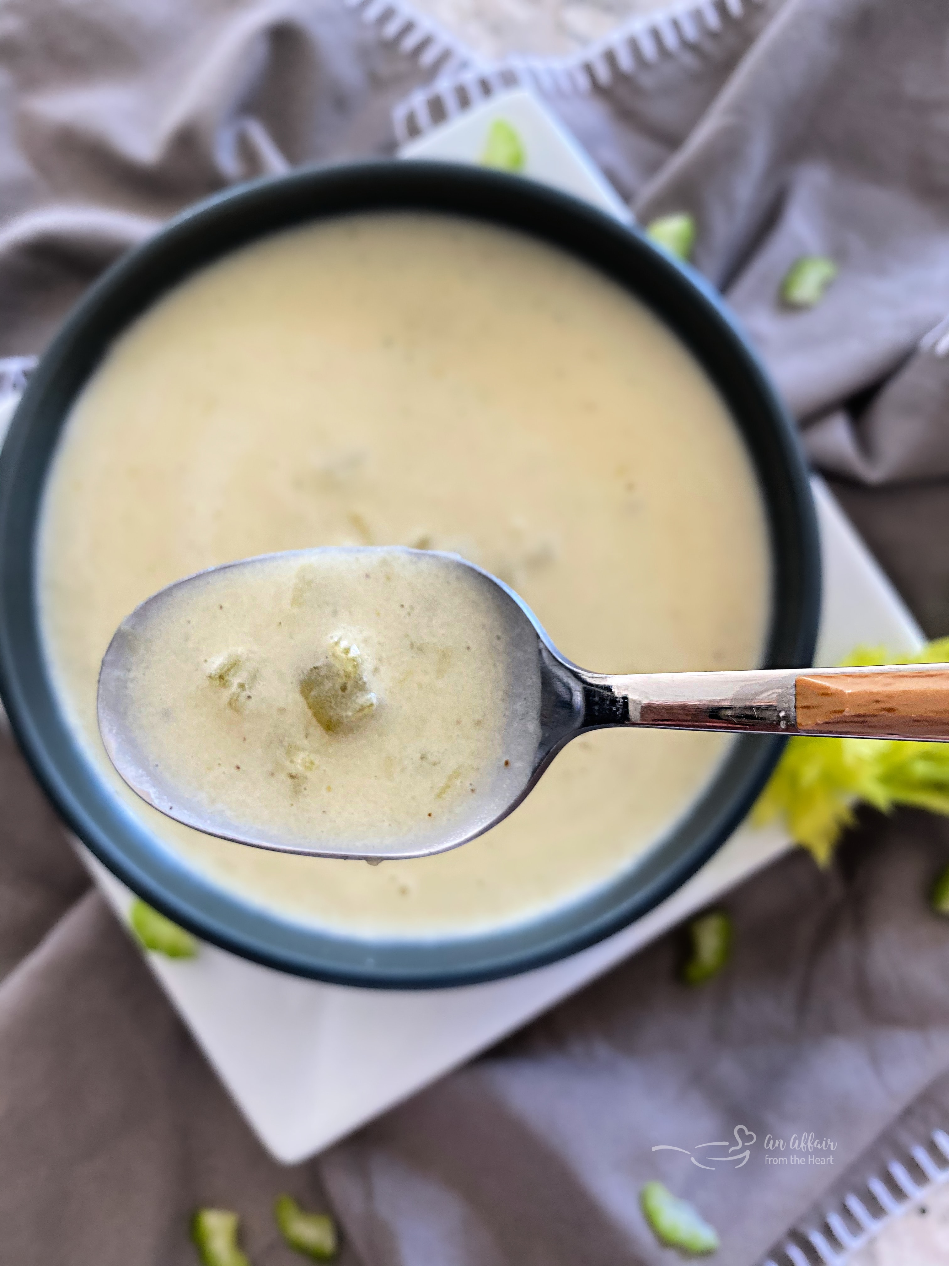 Homemade Cream of Celery Soup - in an Instant Pot Pressure Cooker