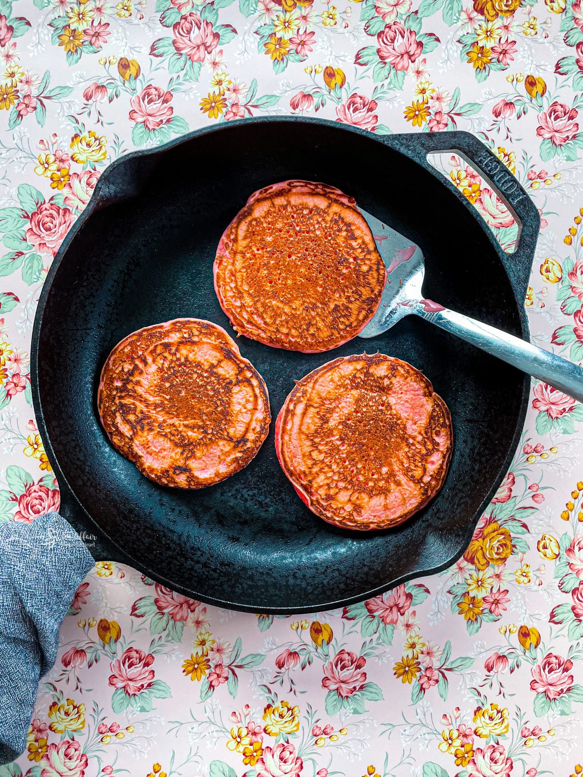 The Best Strawberry Pancakes - Pretty Pink Pancakes made with Jell-O