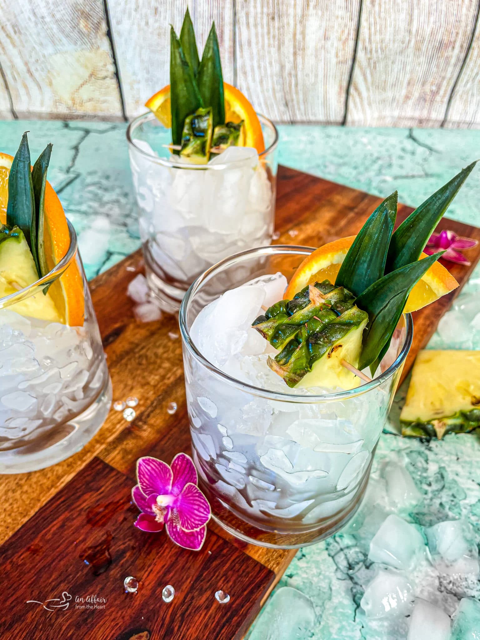 Tropical Sparkling Cocktail - Orange, Pineapple, Coconut & Prosecco