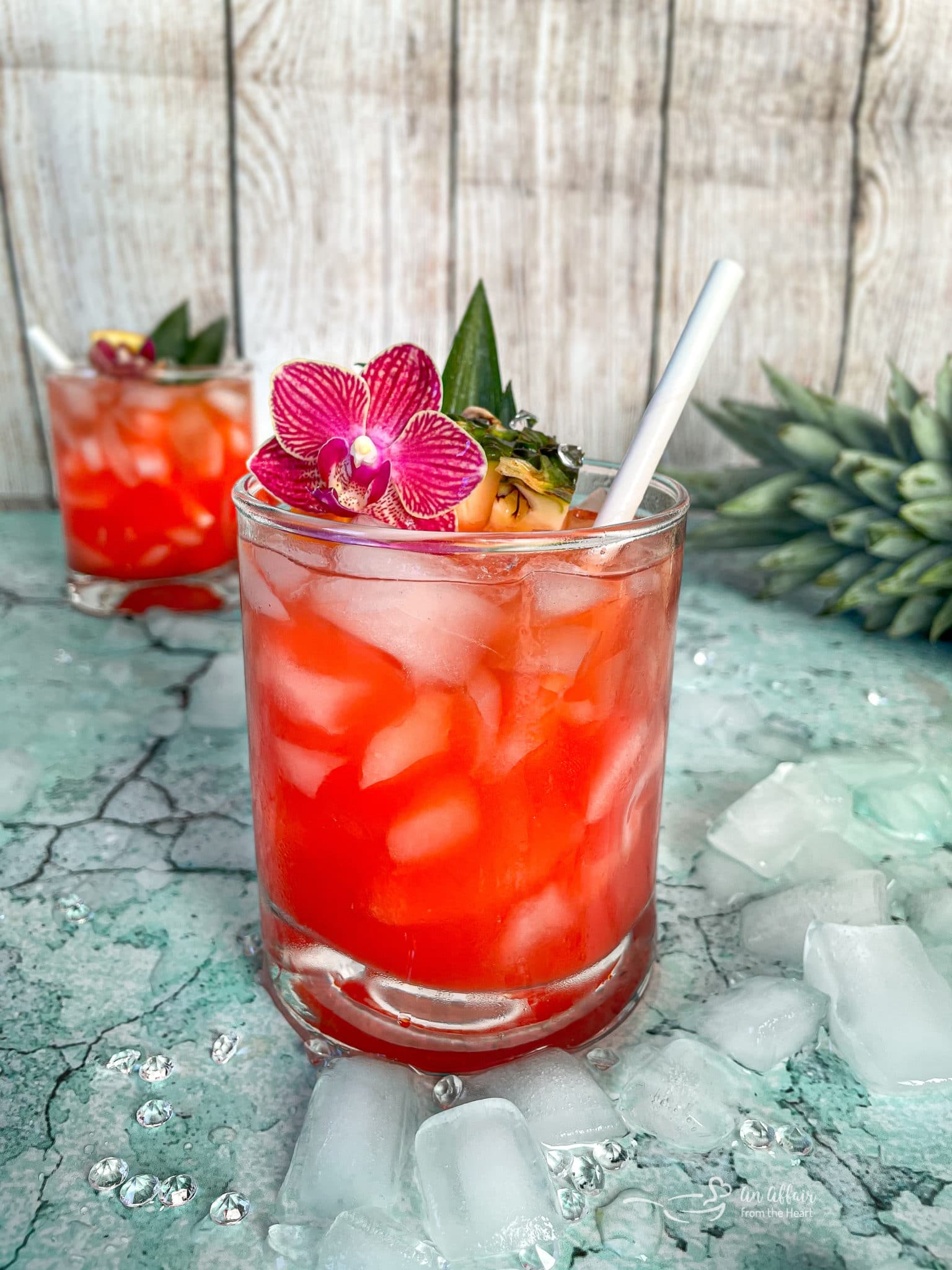 Tropical Sparkling Cocktail - Orange, Pineapple, Coconut & Prosecco