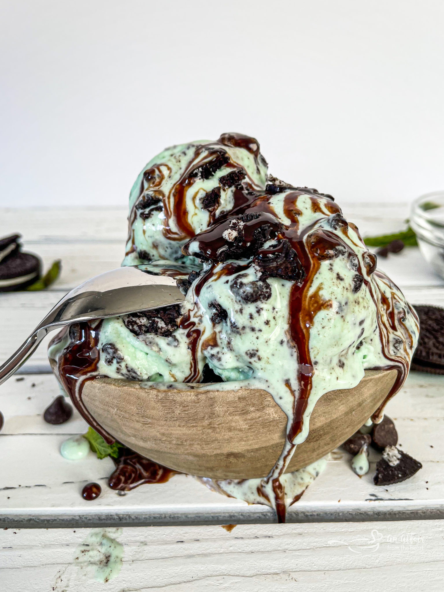 Grasshopper Pie Ice Cream | Mint Chocolate Boozy Adult Ice Cream