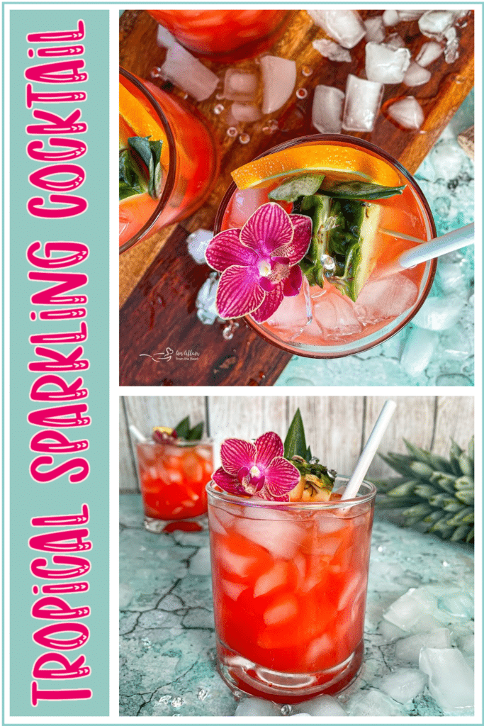 Tropical Sparkling Cocktail - Orange, Pineapple, Coconut & Prosecco