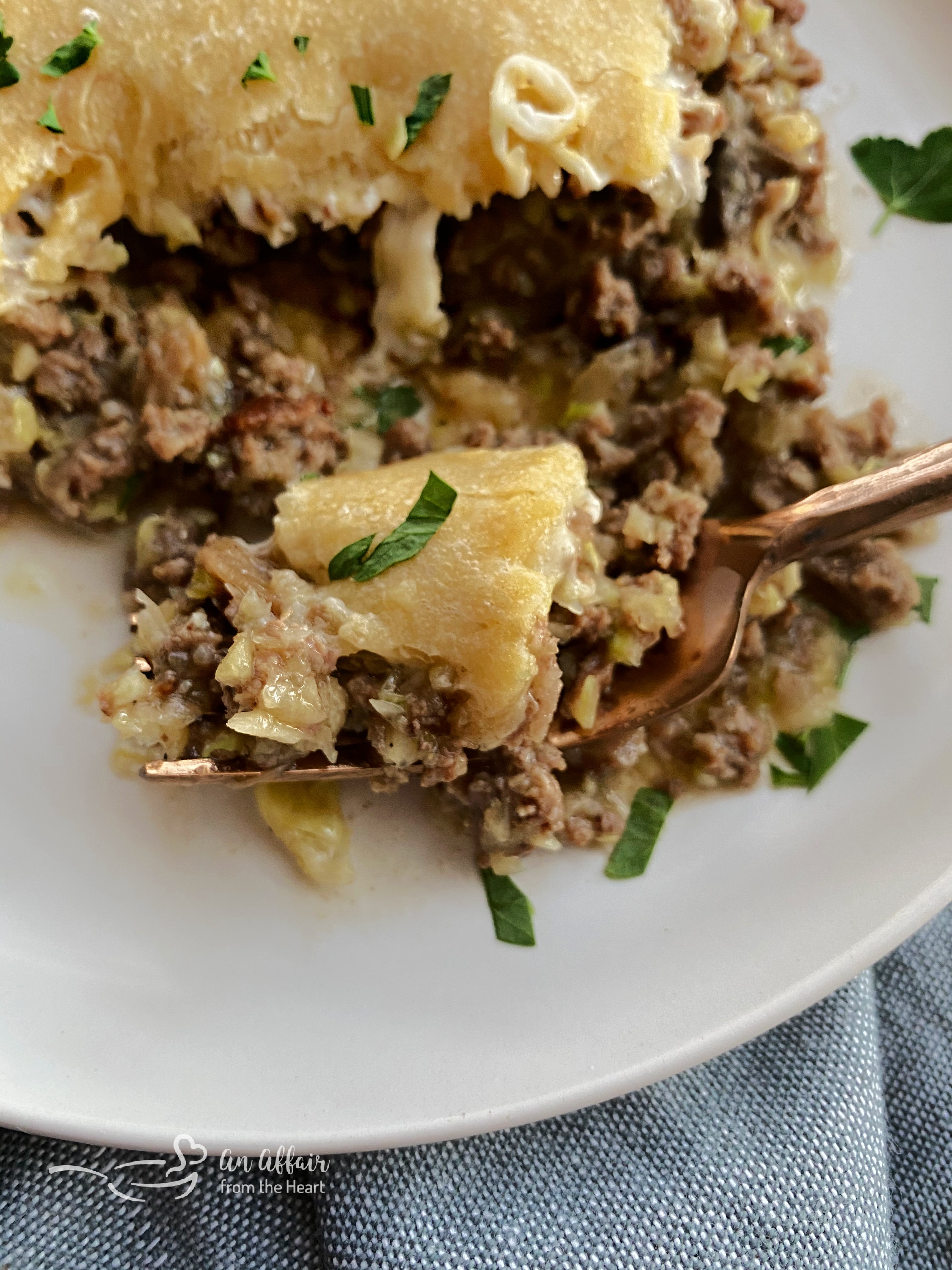 Swiss Mushroom Runza Casserole - Easy Ground Beef & Cabbage Bake
