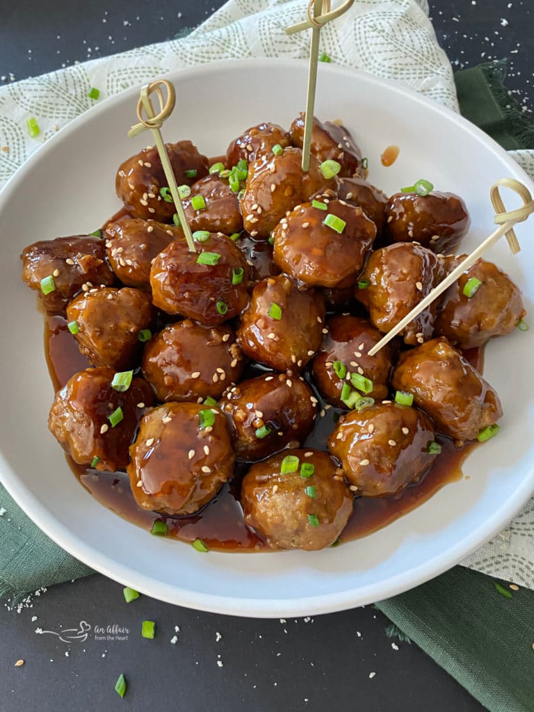 Sticky Asian Meatball Recipe - From scratch, easy as a meal or appetizer