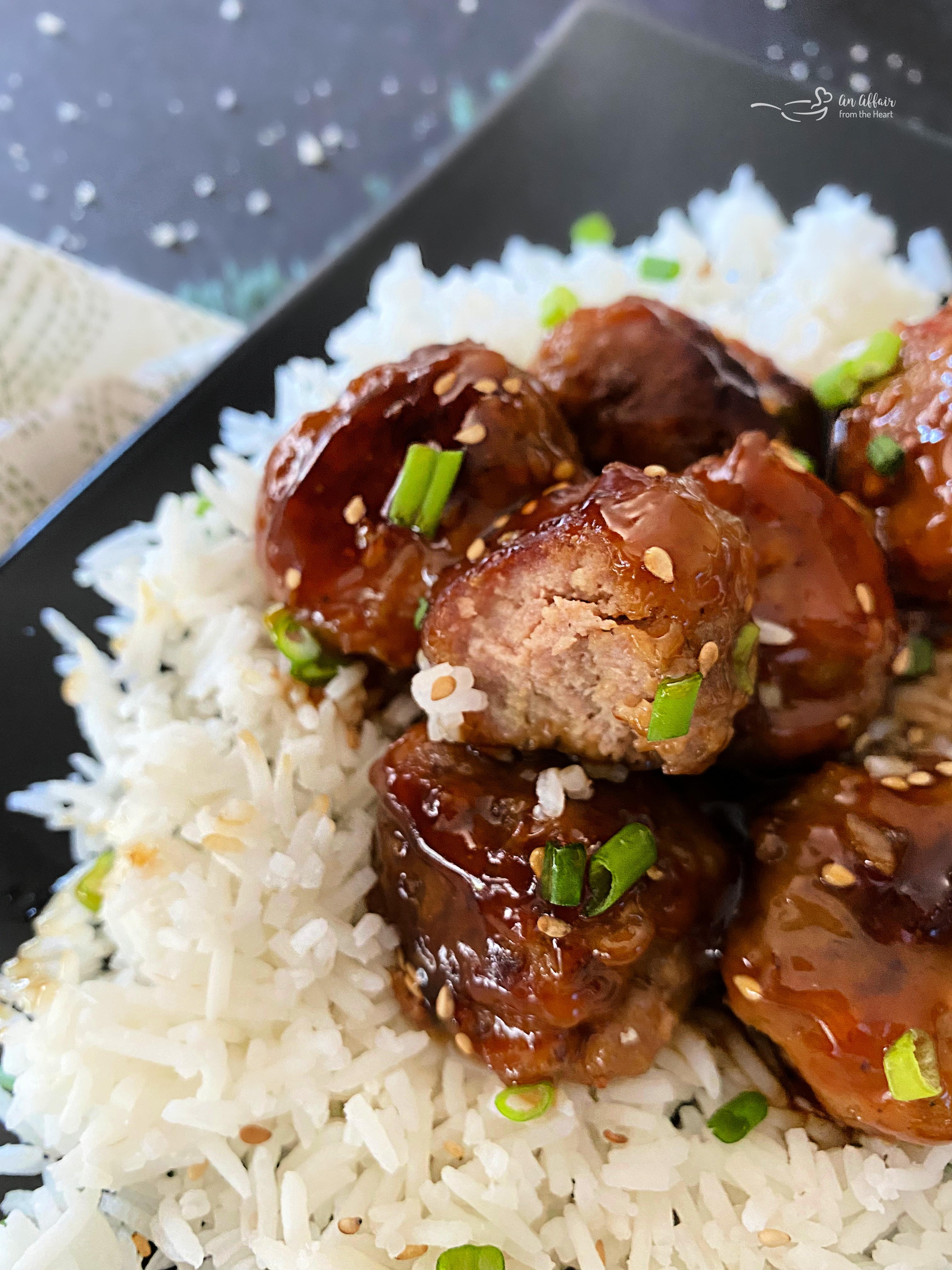 Sticky Asian Meatball Recipe - From scratch, easy as a meal or appetizer