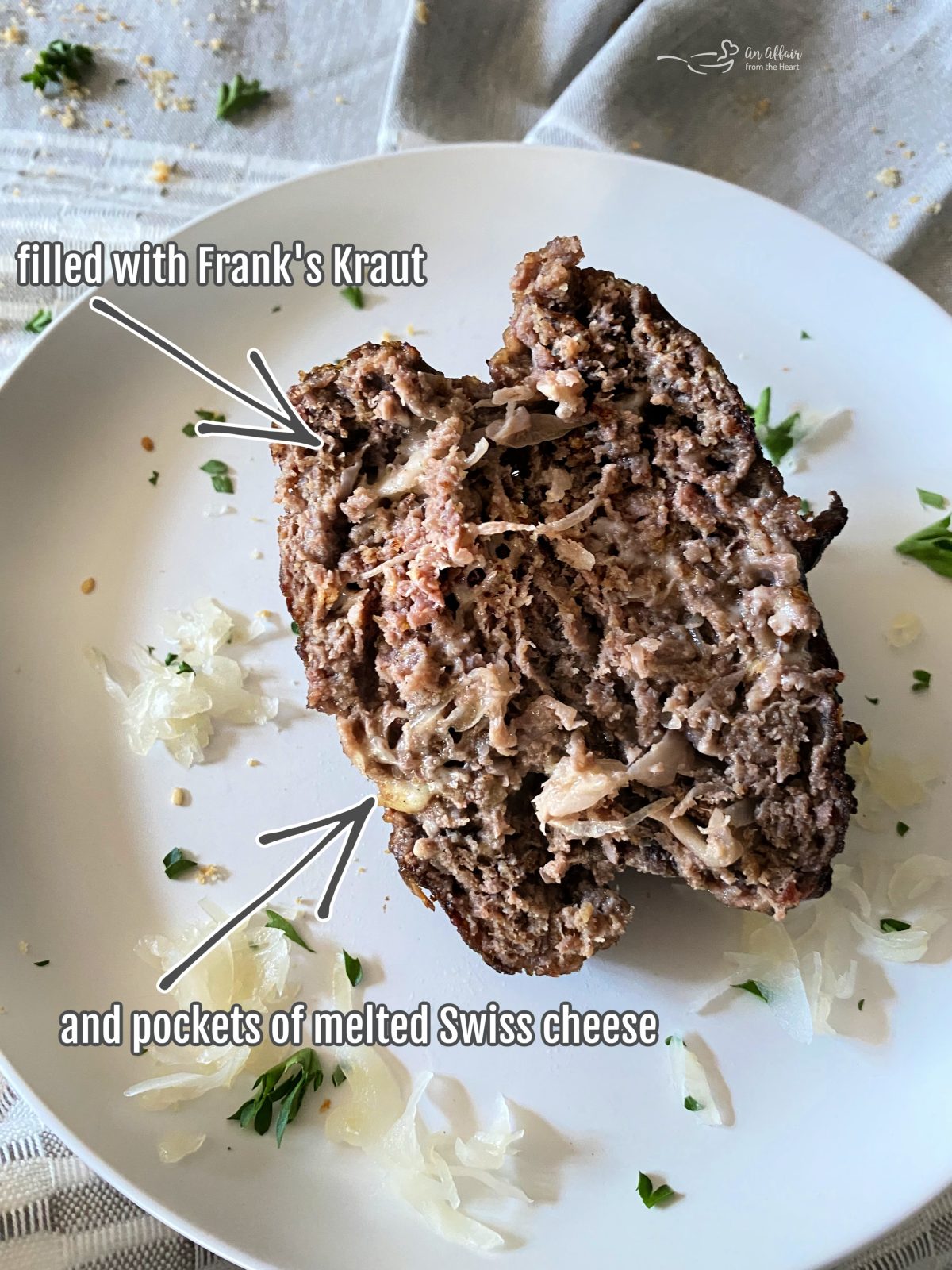 Swiss Cheese Krautburgers - Kraut Burgers by An Affair from the Heart