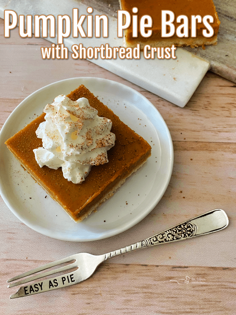PUMPKIN PIE BARS with Shortbread Crust